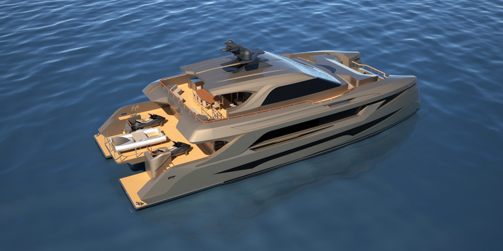 Nuevo diseño de catamarán de lujo SP30 personalizable de Echo Yachts